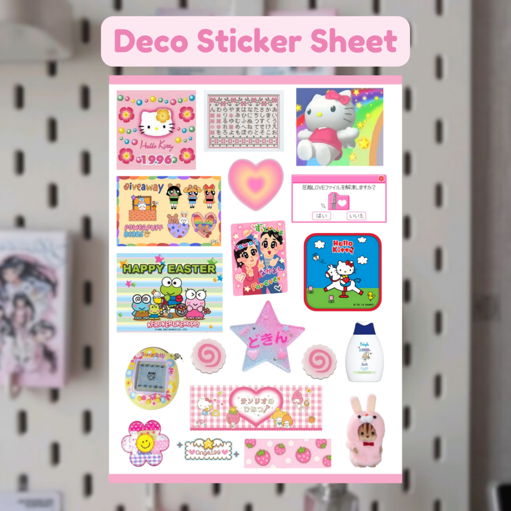 Jual CUTE DECO STICKER SHEET / CUTE KAWAII DECO STICKER SCRAPBOOK ...