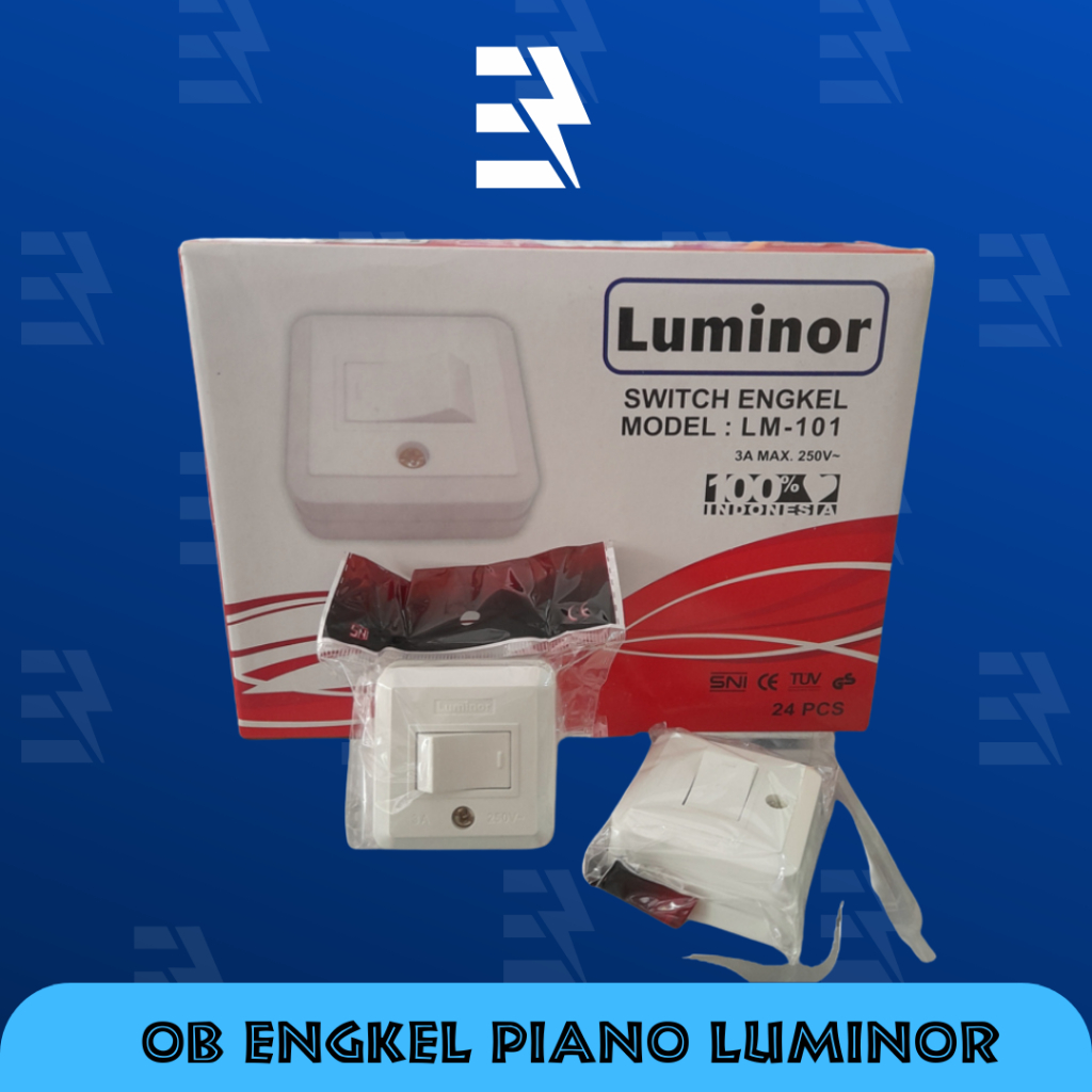 Jual SAKLAR ON/OFF / SAKLAR OB ENGKEL PIANO KECIL LUMINOR 3A 250V ...