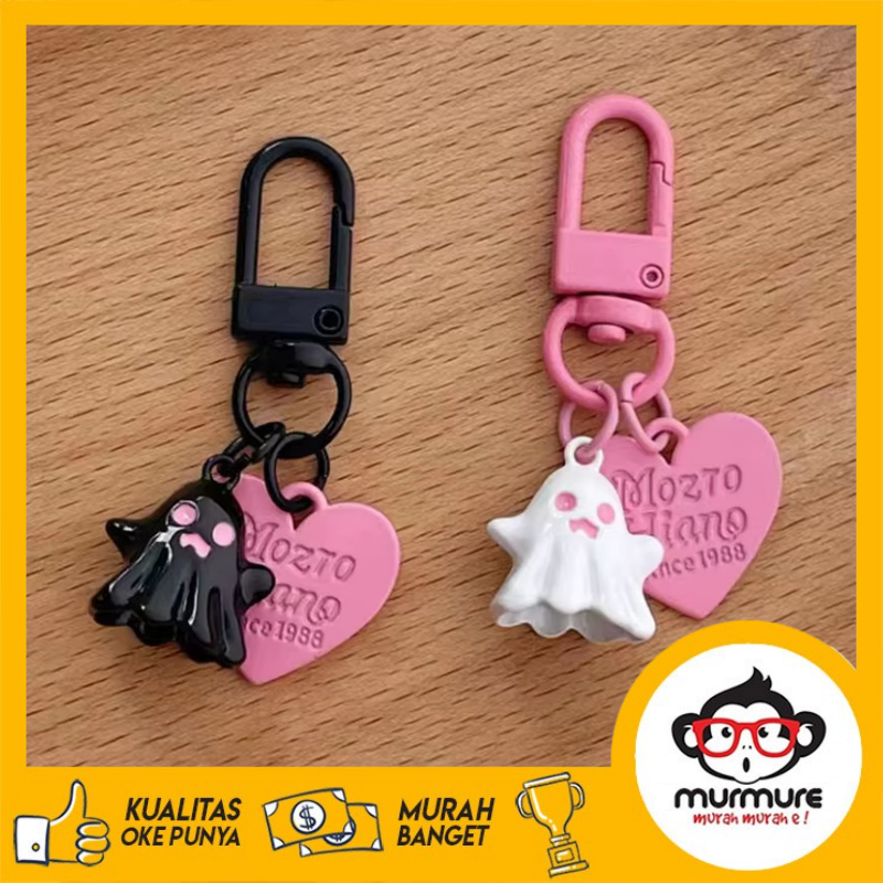 Jual MURMURE I GANTUNGAN KUNCI LUCU HANTU MODEL KLIP KAIT CUTE GHOST ...