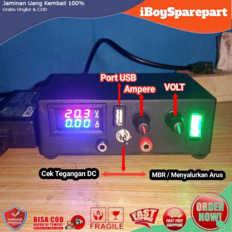 Jual (DIY V2) Power Supply PSU MBR 5 Ampere Plus Adaptor 12V | Shopee ...