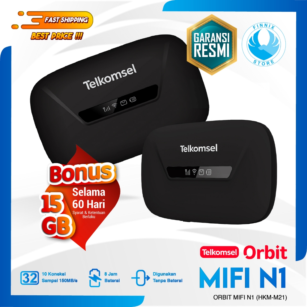 Jual HKM Orbit Mifi N1 / N2 - M21 M22 Modem Mifi Wifi Telkomsel 4G LTE ...