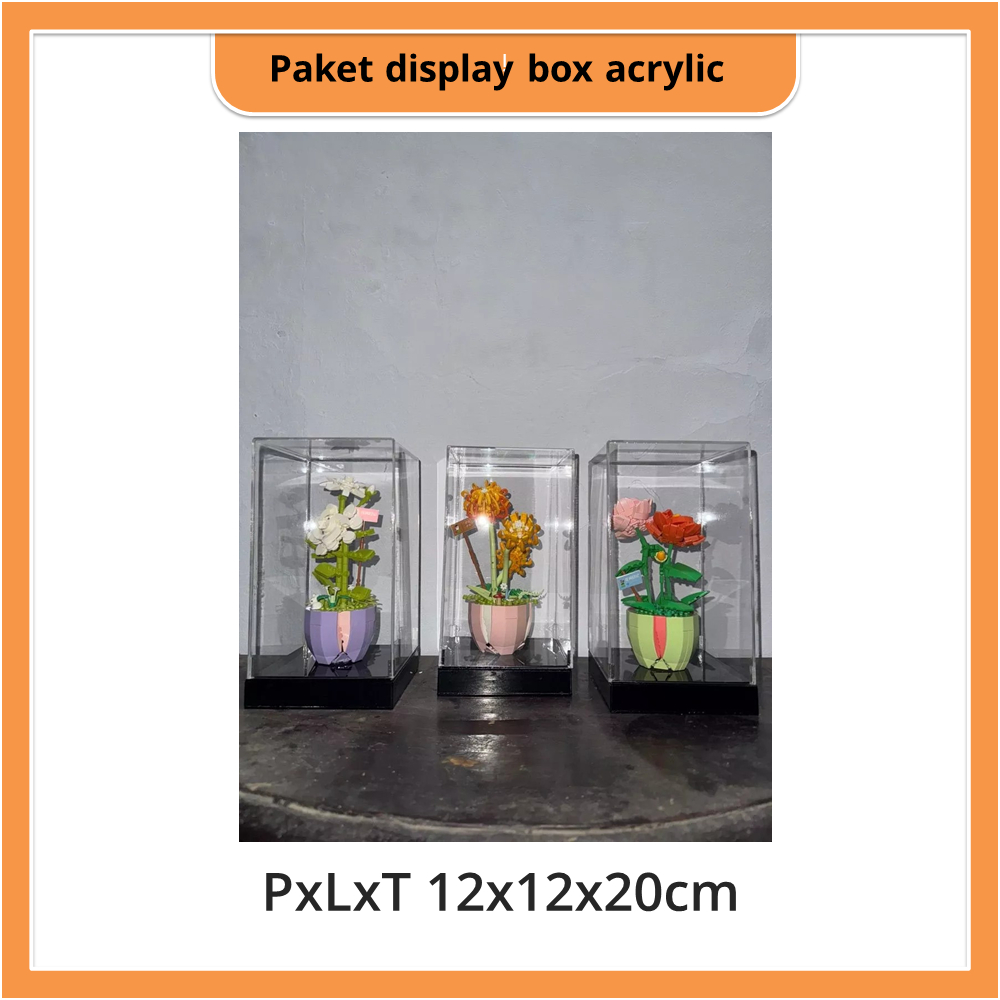 Jual Paket display box acrylic PxLxT 12x12x20cm | Shopee Indonesia