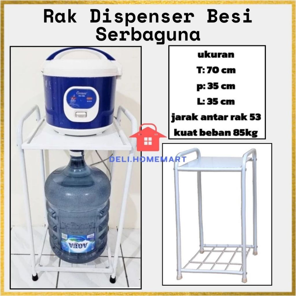 Jual Rak Dispenser Galon Air Besi Kokoh / Tempat Rice Cooker Rak Dapur ...