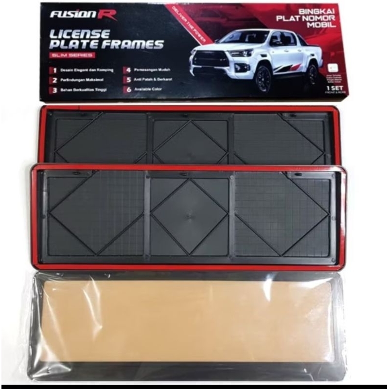 Jual Tempat Dudukan Tatakan Plat Nomor Mobil Hitam Akrilik Mika Frame ...