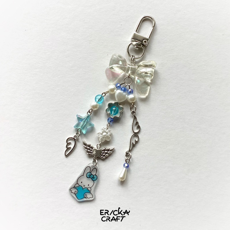 Jual KEYCHAIN PHONE CHARM MIFFY ANGEL WINGS BLUE KEYCHAIN BEADS PREMIUM ...