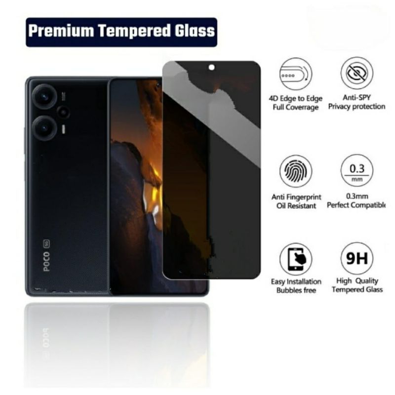 Jual Tempered Glass Anti Spy Poco X5 X5 Pro X5 Pro 5G X6 X6 Pro anti ...