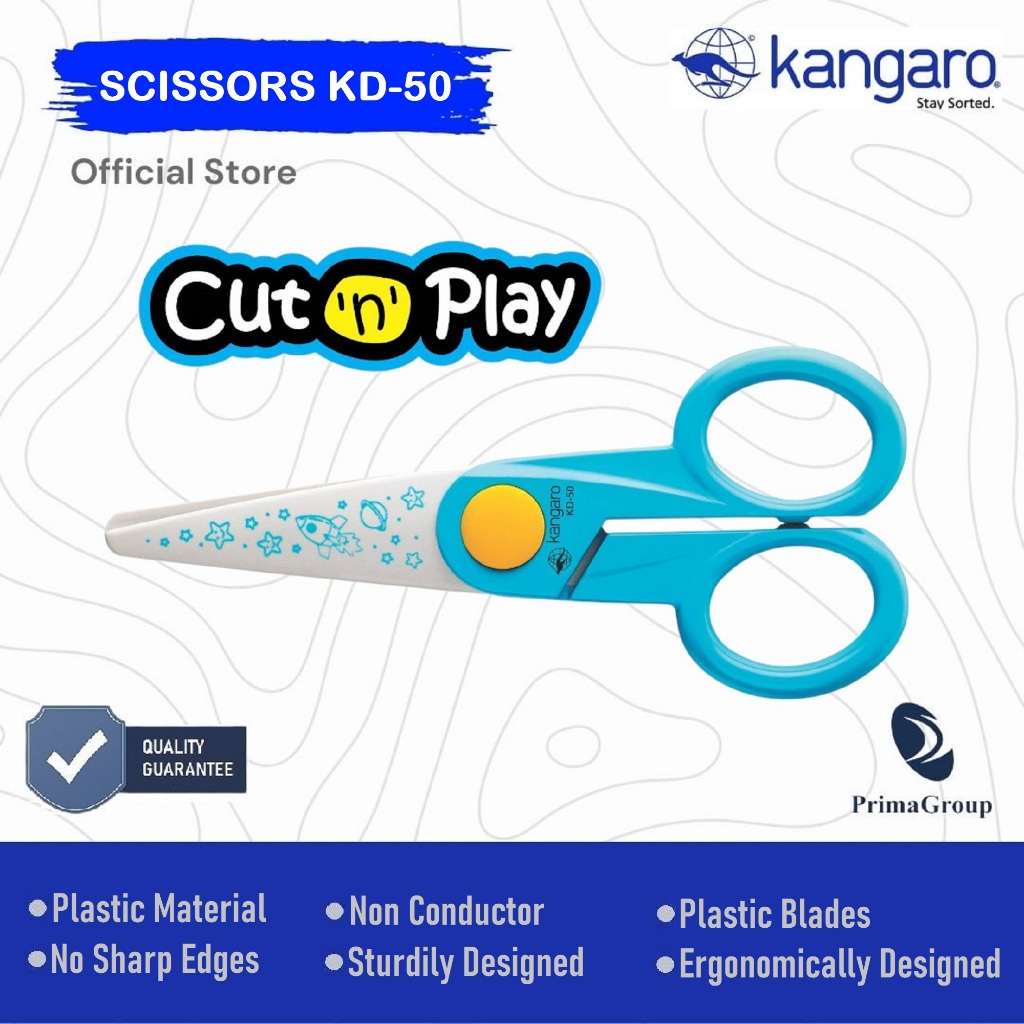 Jual Gunting Plastik KD-50 / Scissors Mini / Scissors Kids / Gunting ...