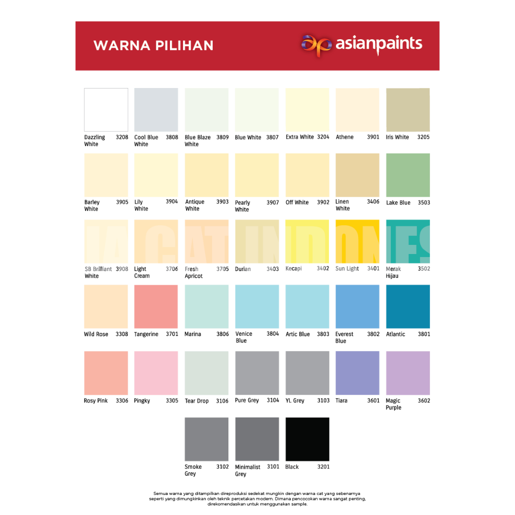 Jual CAT TEMBOK INTERIOR | ASIAN PAINT APKO VALUE SUPER EMULSION PUTIH ...