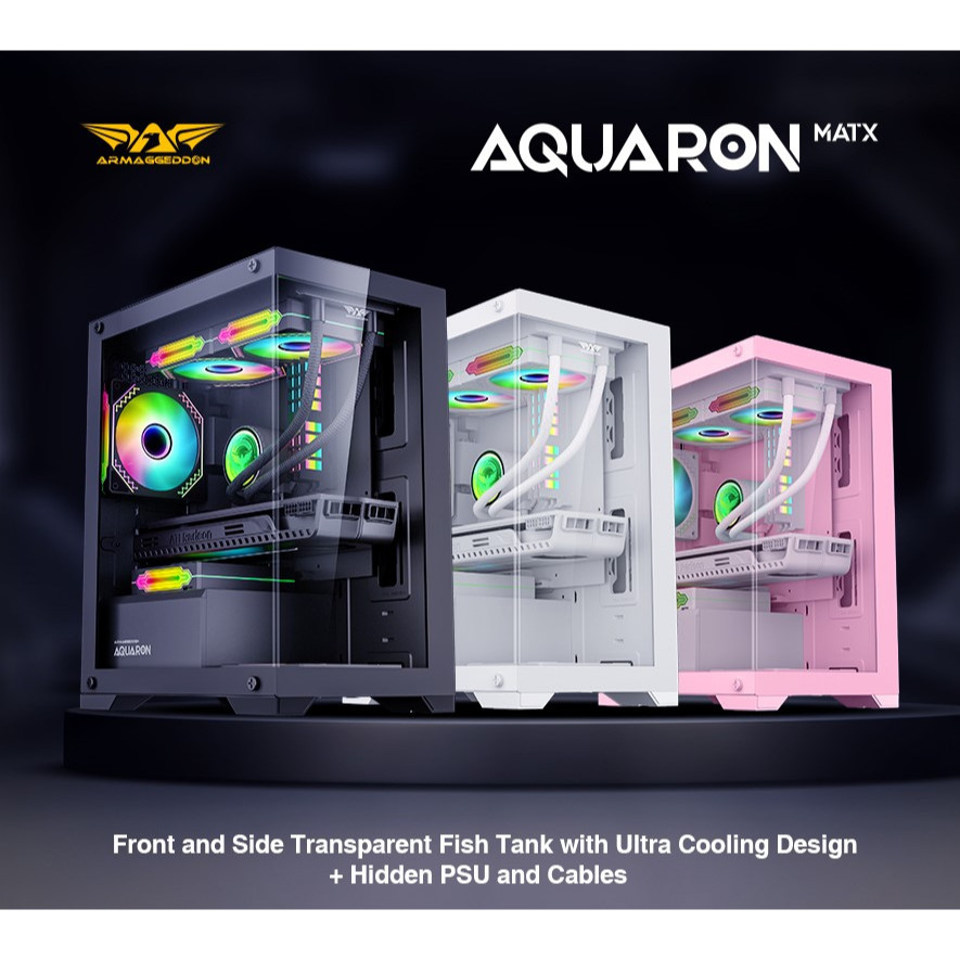 Jual Casing Gaming Armageddon Aquaron (Hitam, Putih, Pink) | Shopee ...