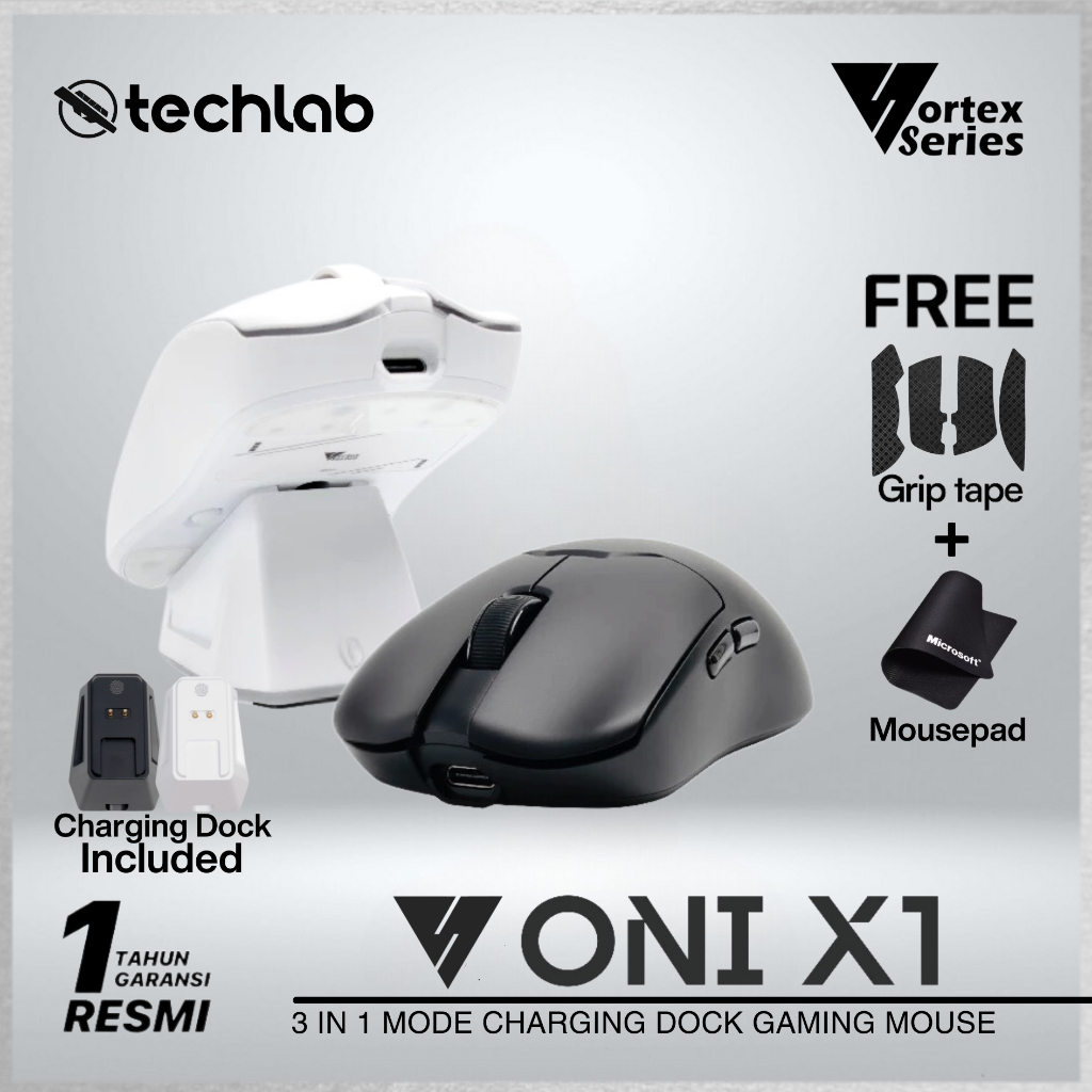 Jual Vortexseries ONI X1 / X-1 Wireless 3in1 Ultralight Gaming Mouse ...
