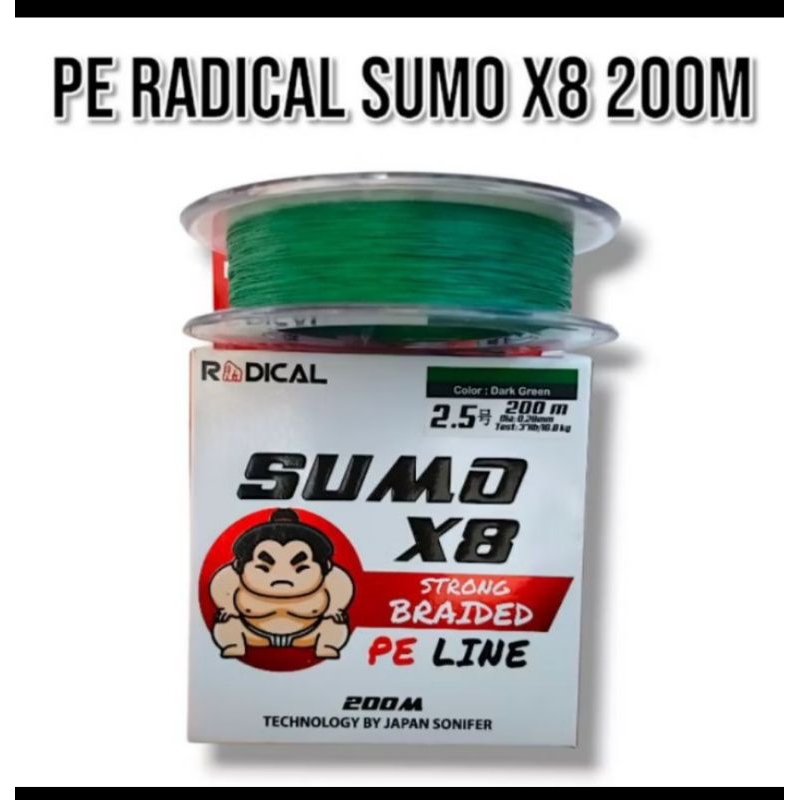 Jual BENANG PE RADICAL SUMO ×8 PANJANG 200M MULTI COLOUR | Shopee Indonesia