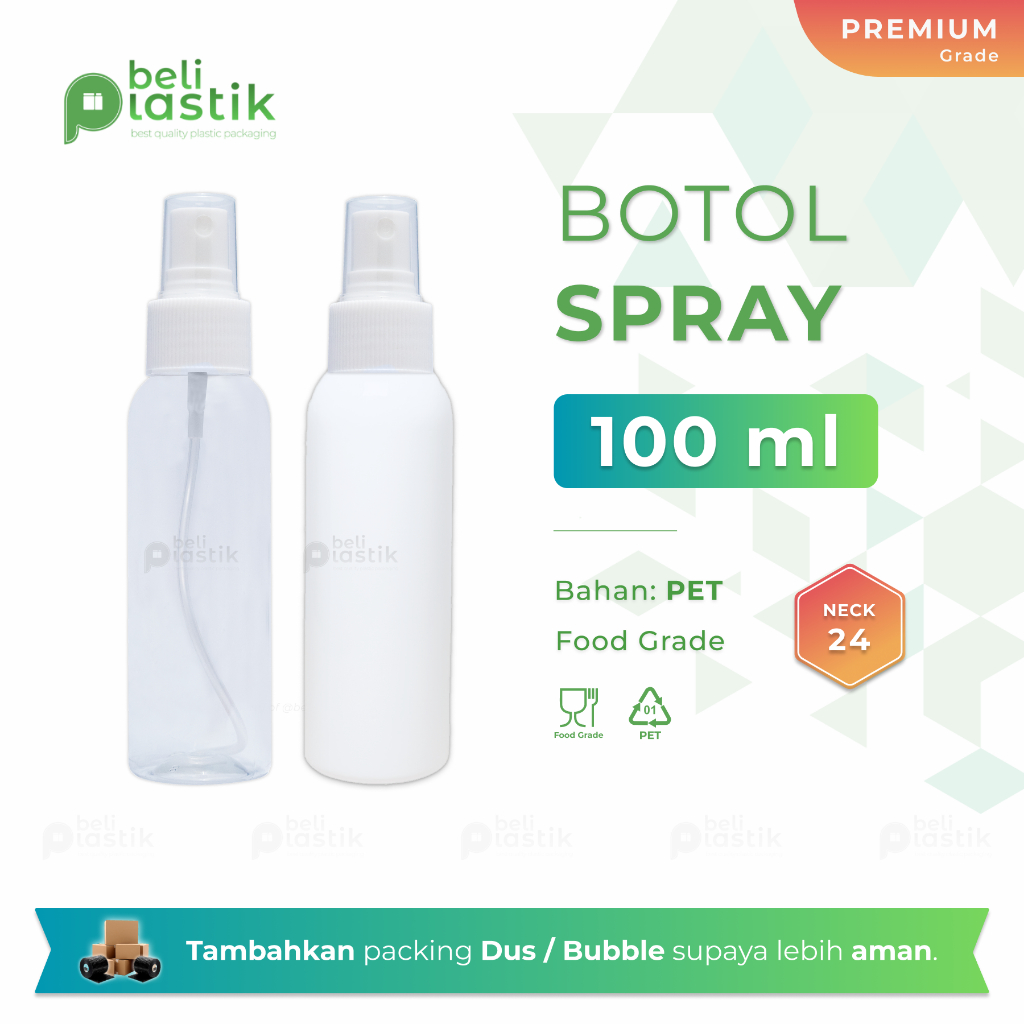 Jual Botol Spray 100ml - Botol BR Plastik Parfum Sanitizer Semprot ...