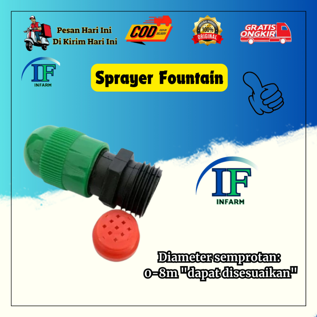 Jual Sprayer Spuyer Taman Fountain Nozel 1/2 inch Misting Sprinkler ...