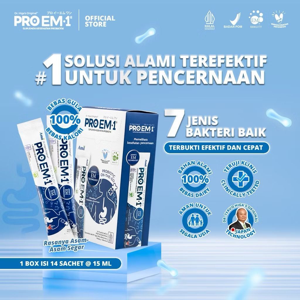 Jual Probiotik PRO EM1 Anak Dewasa 14 Sachet Travel Size | Memelihara ...