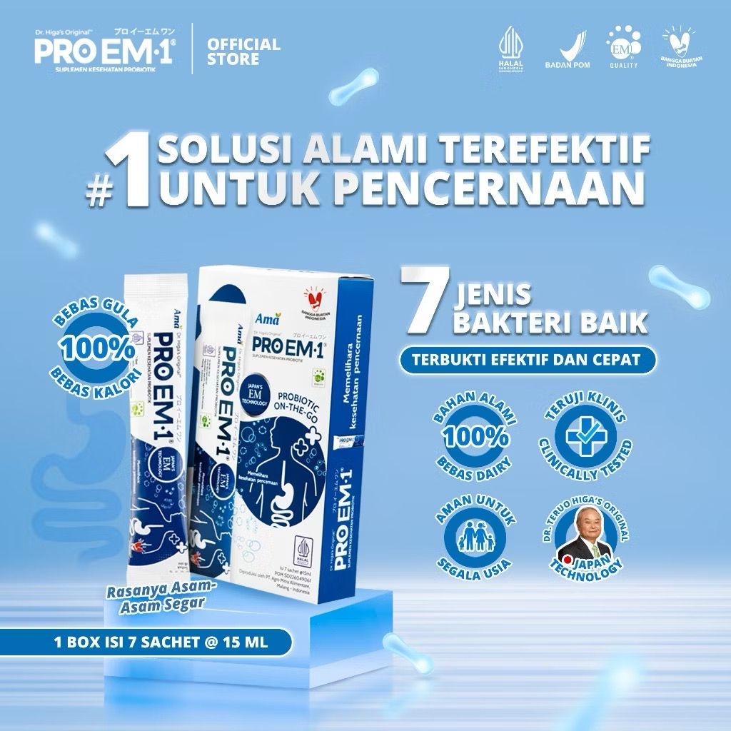 Jual Probiotik PRO EM1 Anak Dewasa 7 Sachet Travel Size | Memelihara ...