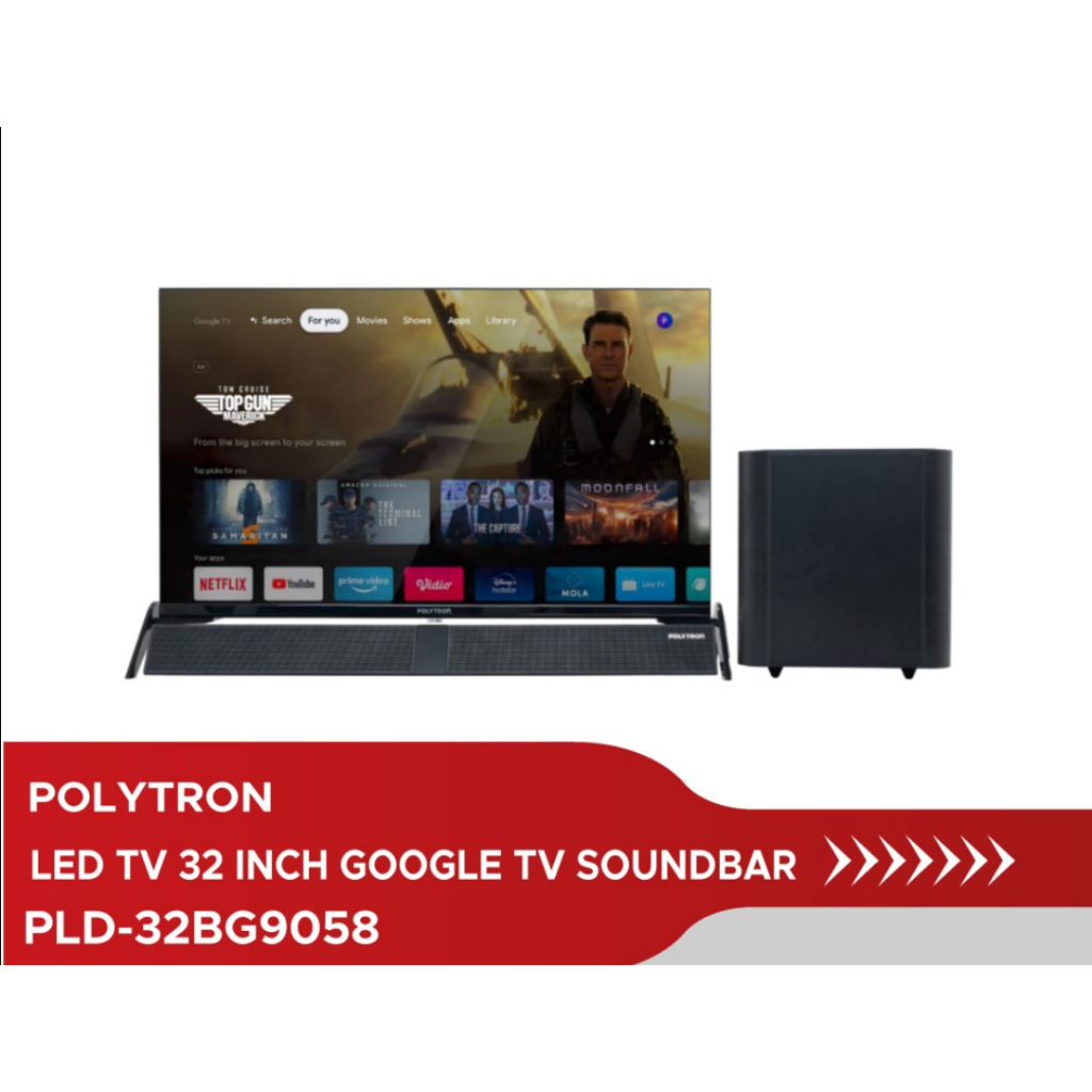 Jual LED Smart TV Cinemax Soundbar POLYTRON 32BG9058 32 Inch | Shopee Indonesia