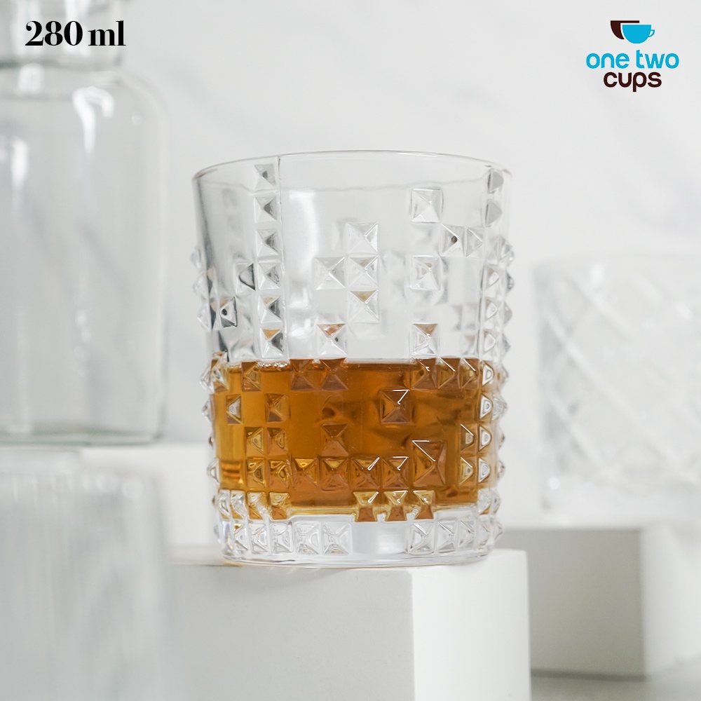 Jual Gelas kaca unik estetik gelas cafe kopi susu teh desain vintage gelas crystal old fashioned ...