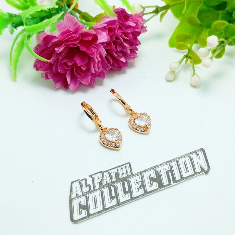 Jual Anting Love Mata Satu Warna Emas | Shopee Indonesia