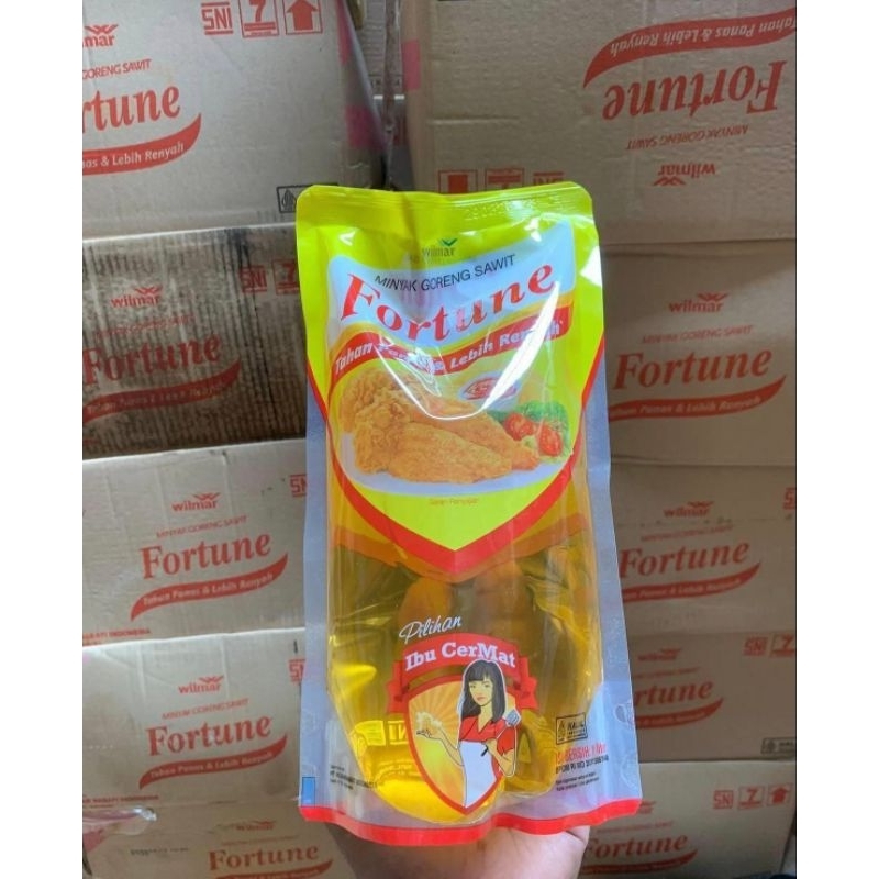 Jual FORTUNE MINYAK GORENG POUCH 1 LITER | Shopee Indonesia