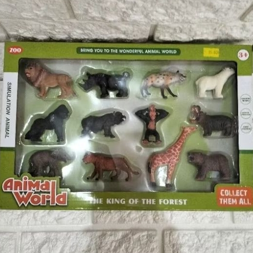 Jual Mainan Animal World Super Murah 12 Pcs RB6 | Shopee Indonesia