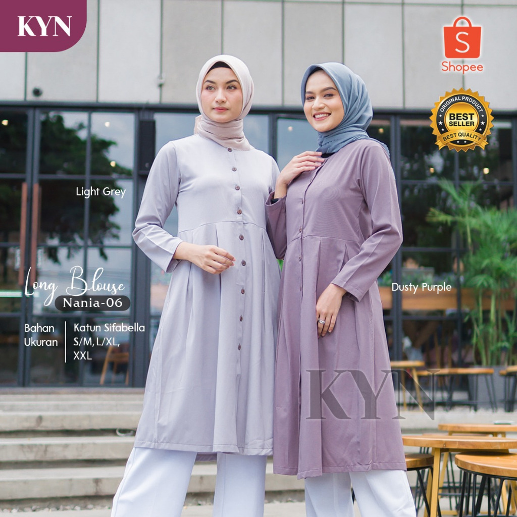 Jual KYN Nania 06 Tunik - Tunik Polos Korean Style Wanita | Shopee Indonesia