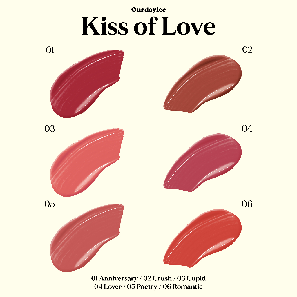 Jual OURDAYLEE - Kiss of Love Lip Tint - Lip Stain | Shopee Indonesia