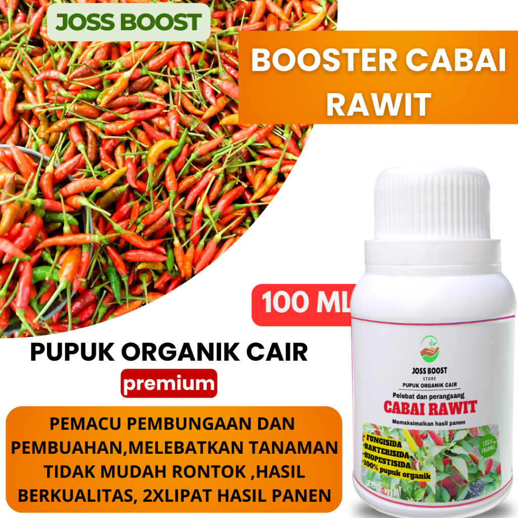 Jual Pupuk Organik Cair Booster Cabe Rawit Melebatkan dan Memaksimalkan Hasil Panen Kemasan ...