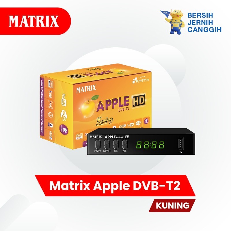 Jual SET TOP BOX MATRIX APLLE KUNING STB T2 NEW HINOMARU ANTENA DIGITAL DTB Youtube Siaran ...