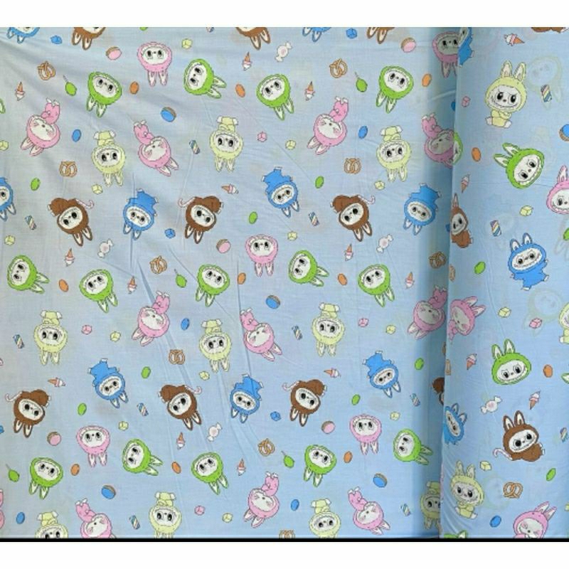 Jual Kain Sprei Motif Labubu Katun Motif Lebar 240cm | Shopee Indonesia