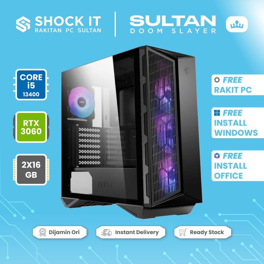 Jual PC RAKITAN | I5 13400 | RTX 3060 | 32GB | DOOM SLAYER | Shopee ...