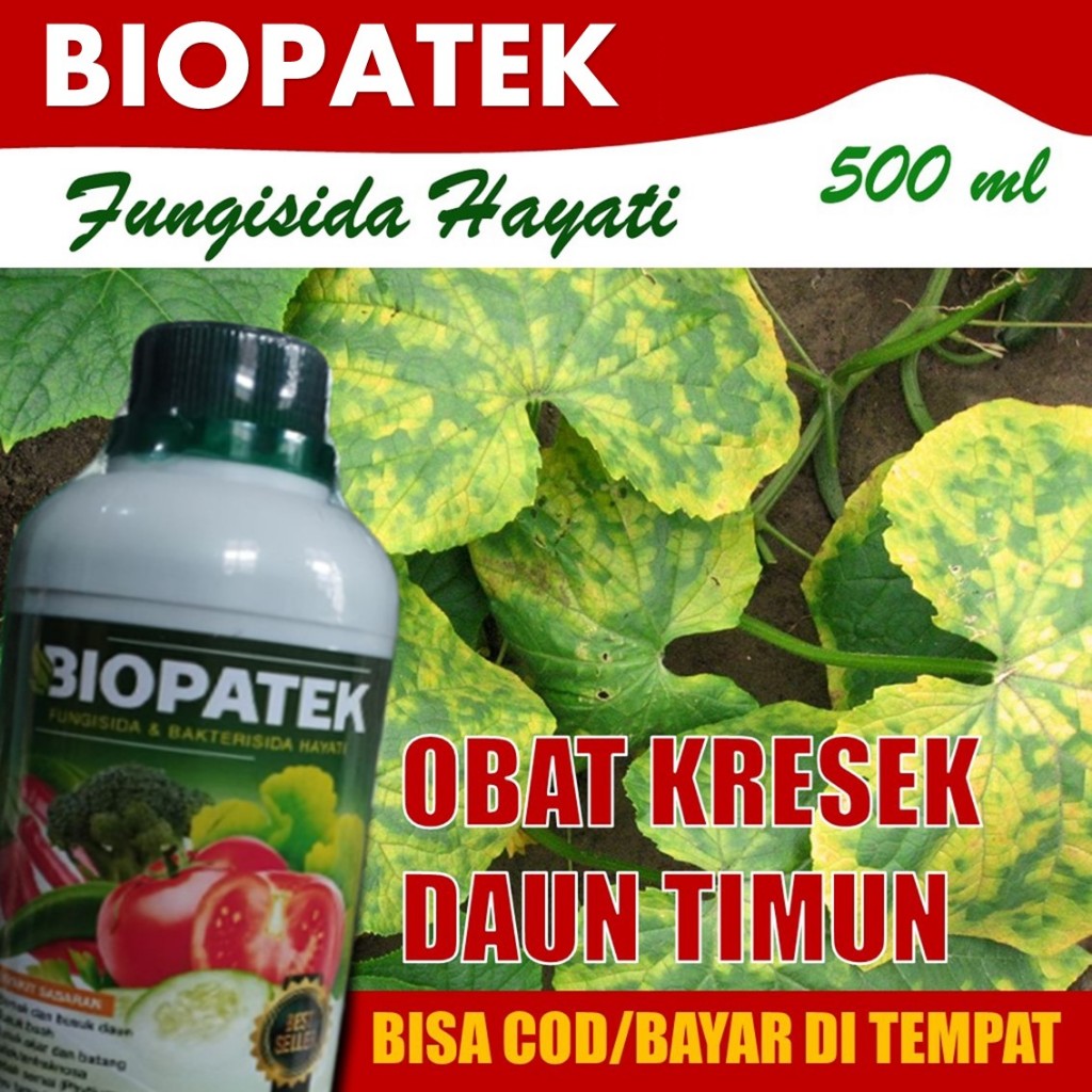 Jual 500 ML BIOPATEK Obat Hama Kresek Daun Timun, Fungisida Hayati Obat ...