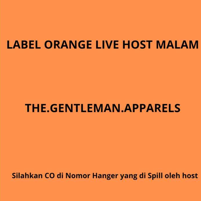 Jual The Gentleman Live Host Malam Label Orange Jas Pria 100k Dapat 3