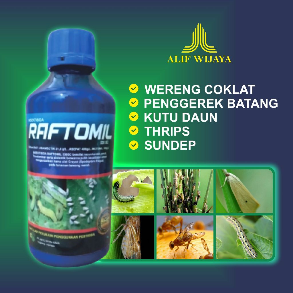 Jual RAFTOMIL 530SC INSEKTISIDA 1 LITER BAHAN AKTIF ABAMECTIN ASEFAT ...
