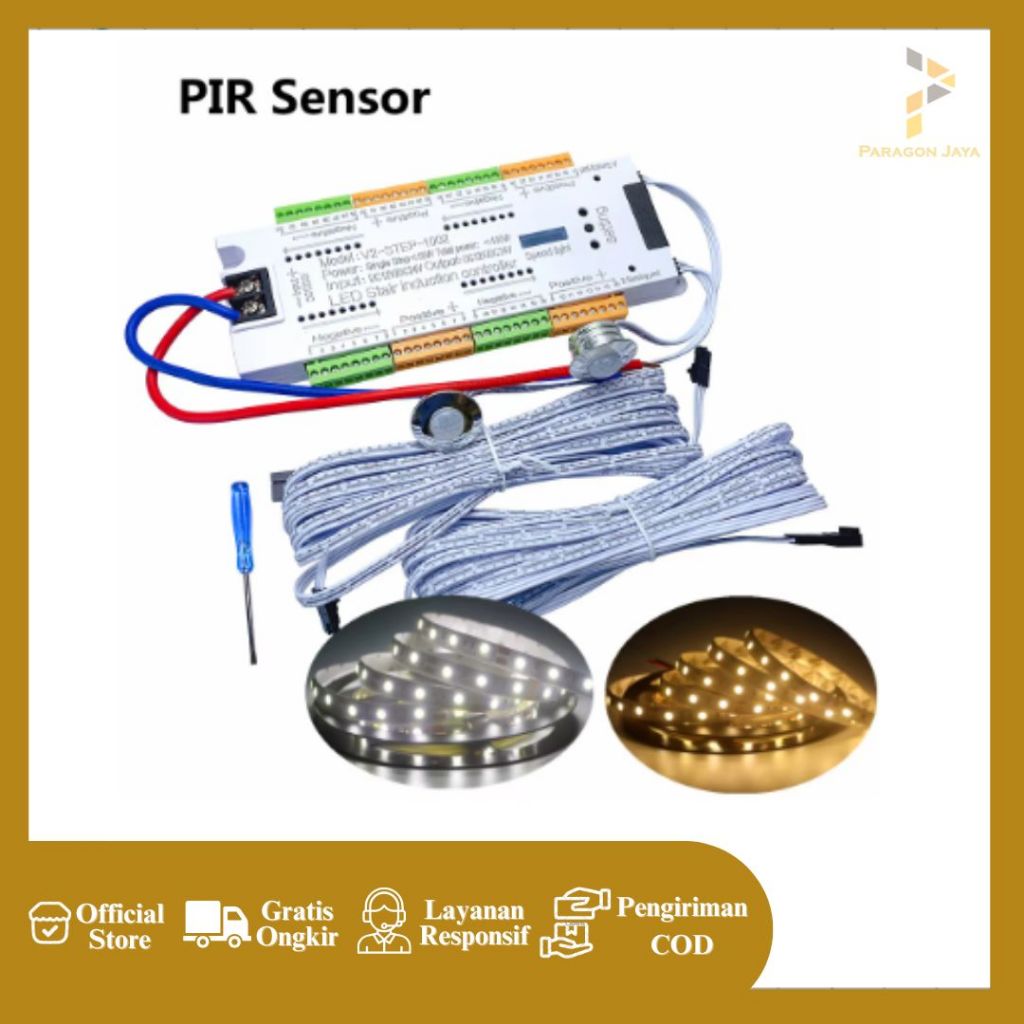 Jual LED Motion Sensor Lampu Strip Sensor Gerak Tangga LED Otomatis ...