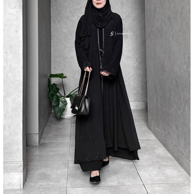 Jual Zahra Abaya Gasyatri Turkey saudi syari hitam Wolfis arabian mix ...