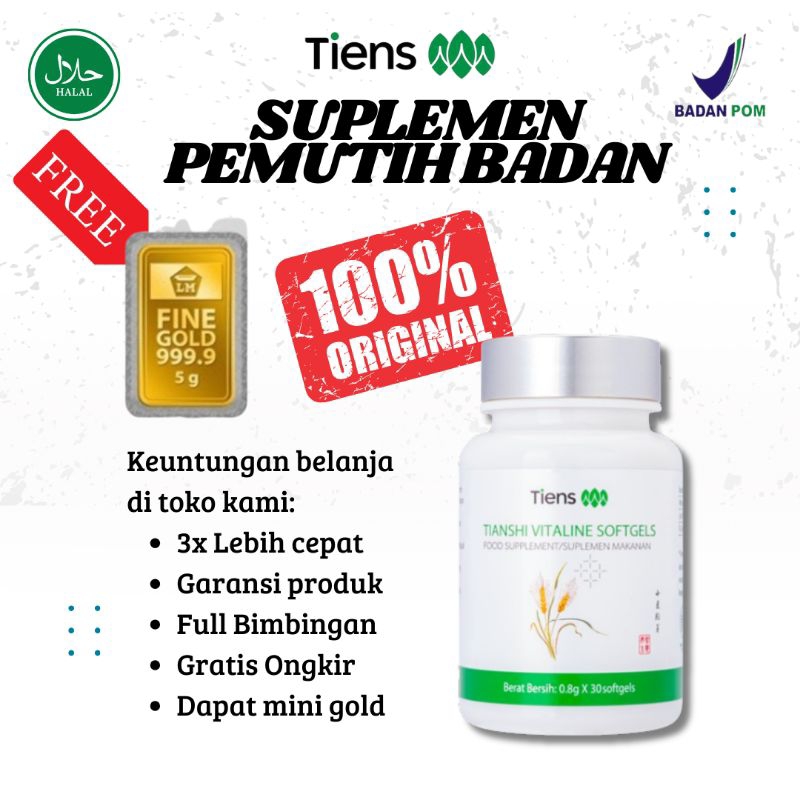 Jual SUPLEMEN PEMUTIH KULIT TERBAIK DI DUNIA - VITALIN SOFTGEL TERBUKTI ...