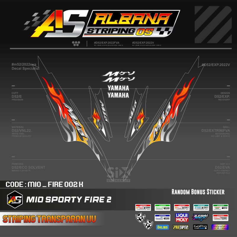 Jual STICKER UV YAMAHA MIO SMILE/STRIPING MIO SPORTY/STICKER MIO LAMA ...