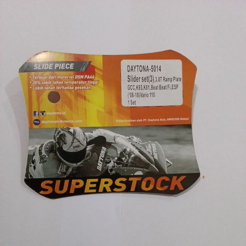 Jual DAYTONA SLIDER PIECE BEAT, GCC,K93,K81,BEAT FI, ESP ( 08-18 ...