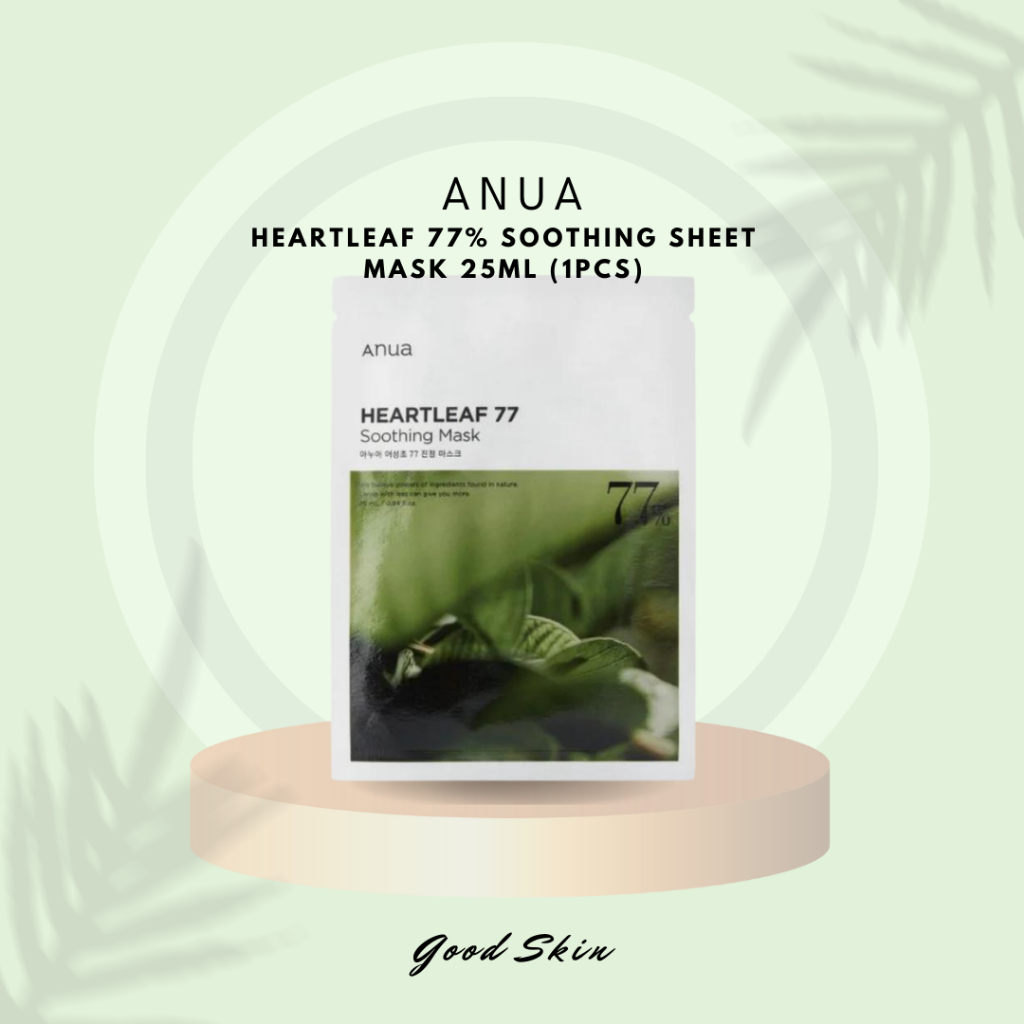 Jual ANUA HEARTLEAF 77% SOOTHING SHEET MASK 25ml (1PCS) | Shopee Indonesia