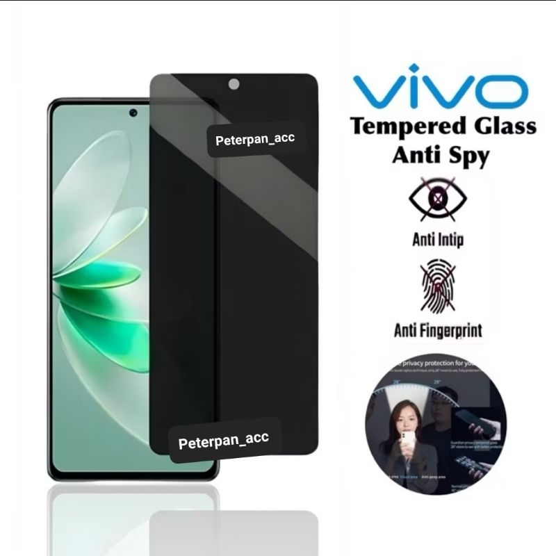 Jual Tempered Glass Anti Spy Vivo V40 Lite / V29E 5G / V27E / V25 / V25E / V23 / V23 5G / V23E ...
