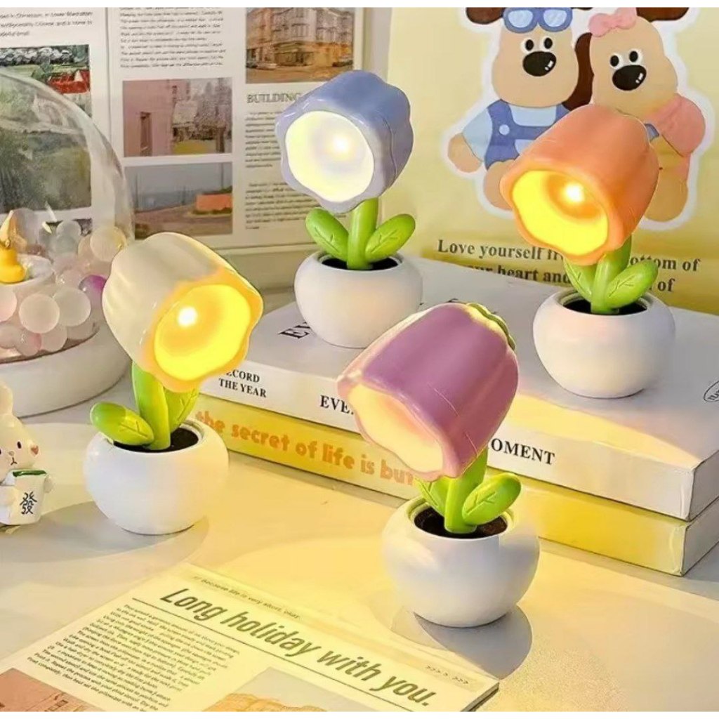 Jual Lampu Hias Mini LED Berbentuk Bunga Kreatif Lampu Meja Kecil ...
