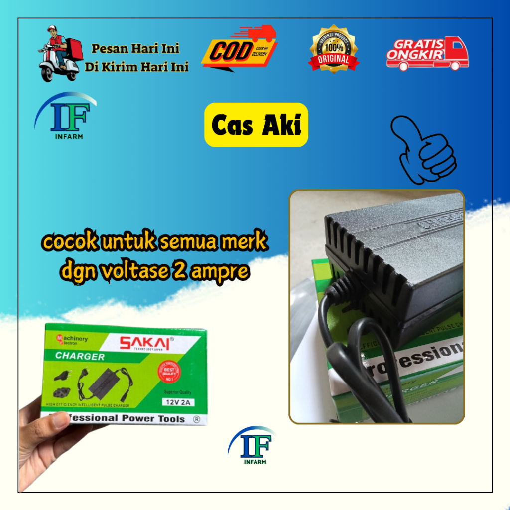 Jual CHARGER SAKAI CAS AKI SPREYER KNAPSAK superior quality 12A 2A/ CHARGER SPRAYER ELEKTRIK ...