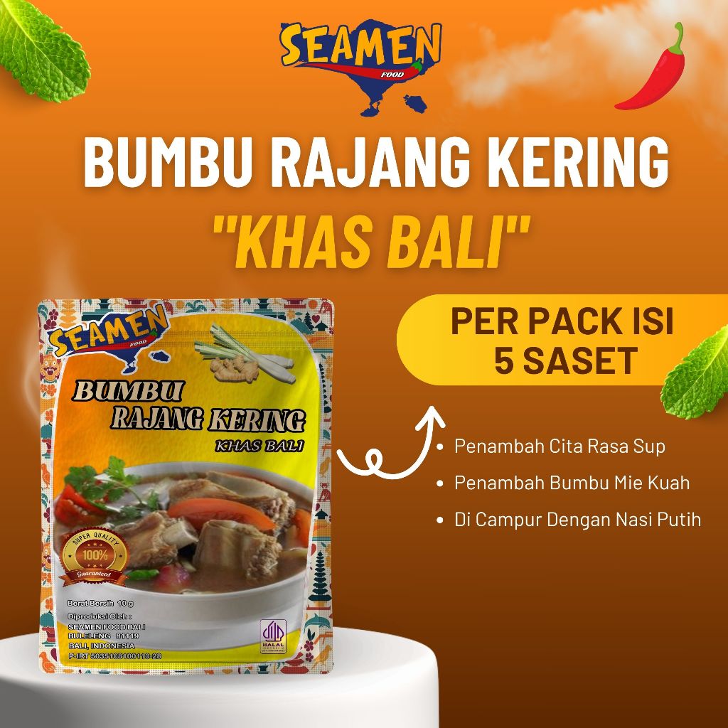 Jual SEAMEN FOOD BUMBU RAJANG KERING KHAS BALI ISI 5 SASET. | Shopee ...