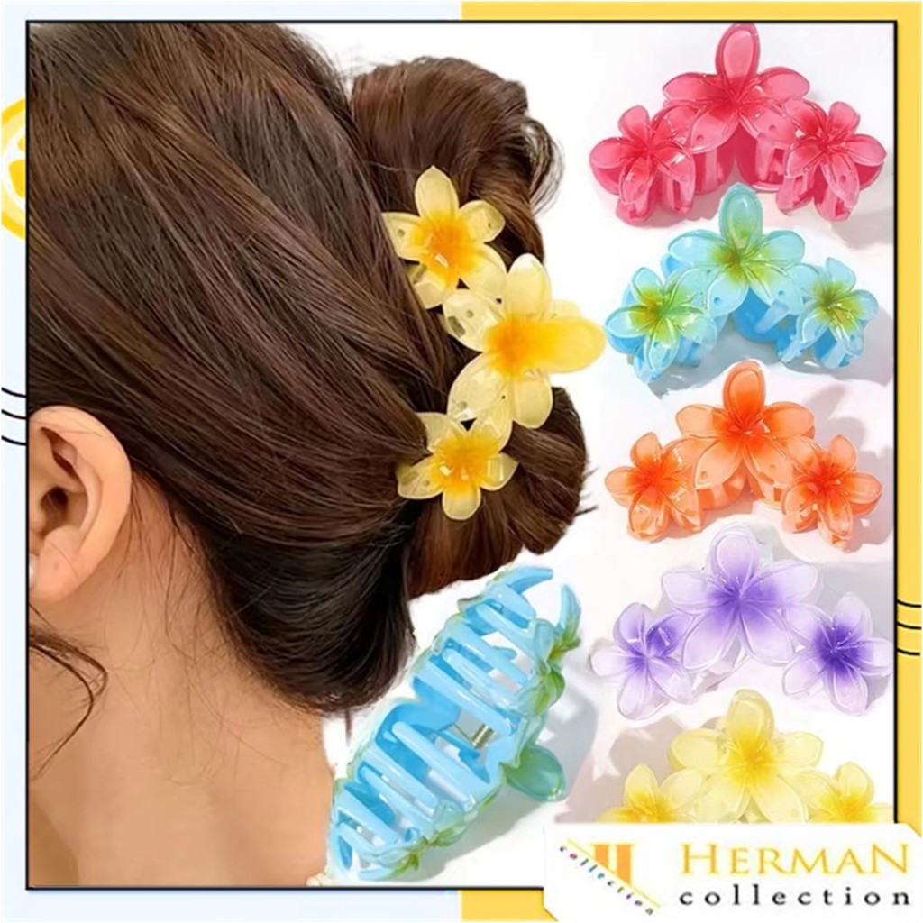 Jual HC Jepitan Rambut Model Bunga Kamboja 3 Jedai Bunga Bali Warna ...