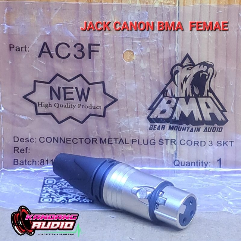 Jual JACK CANON XLR FEMALE BMA ORIGINAL | Shopee Indonesia