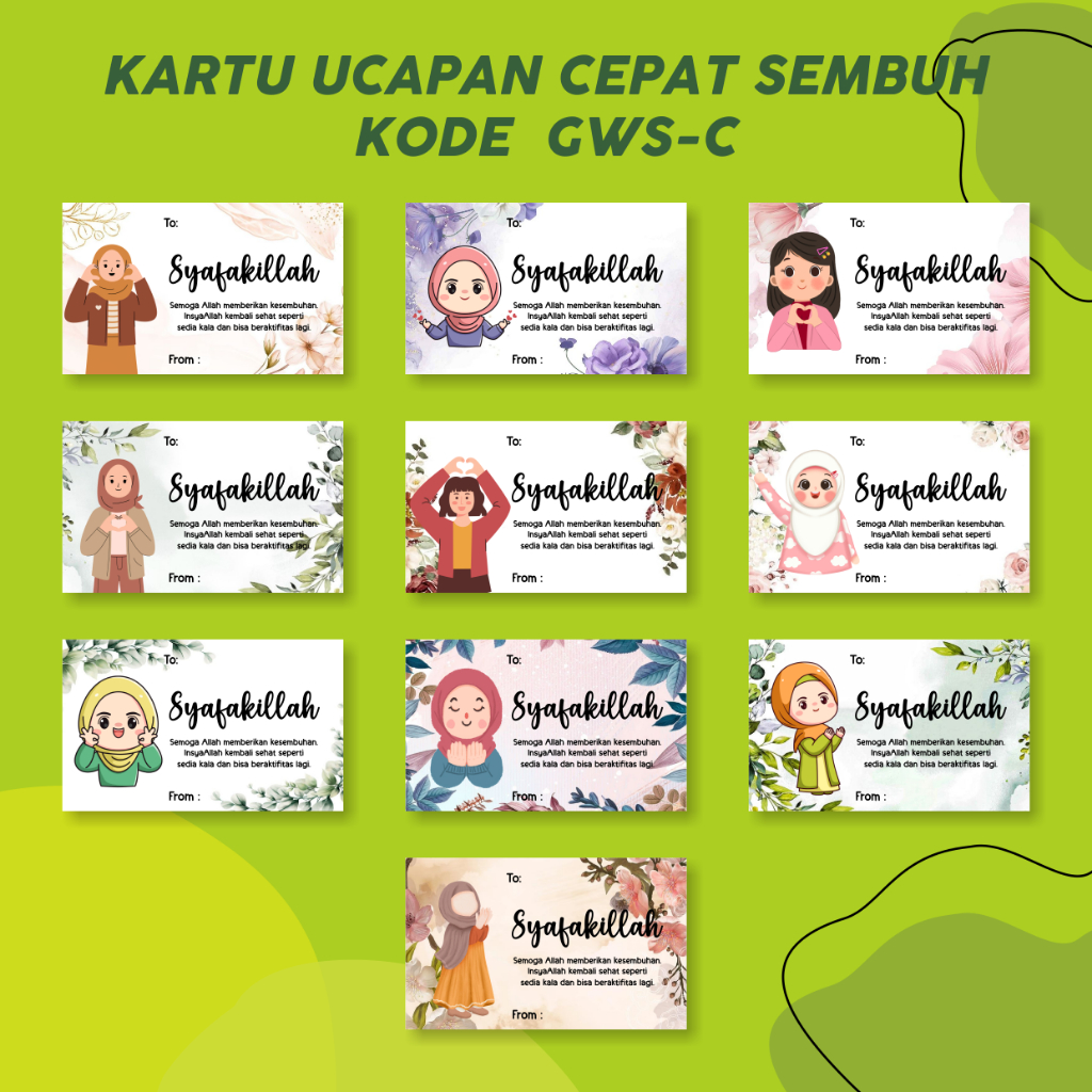 Jual KARTU UCAPAN SEMIGA LEKAS PULIH/ KARTU UCAPAN GWS/ GET WELL SOON ...