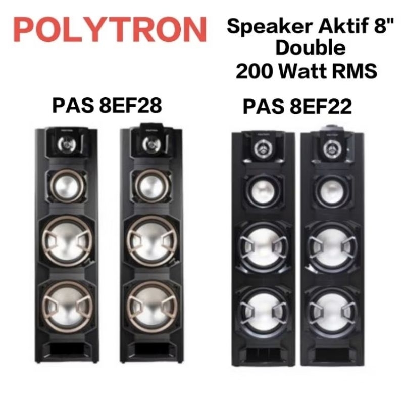 Jual Speaker Aktif BT Polytron 8 Inchi Double PAS 8EF28 Dan PAS 8EF22 ...
