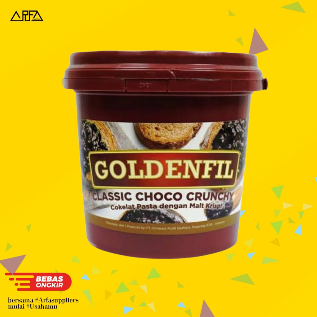 Jual Goldenfil Dark Classic Choco Crunchy Selai 1kg | Shopee Indonesia
