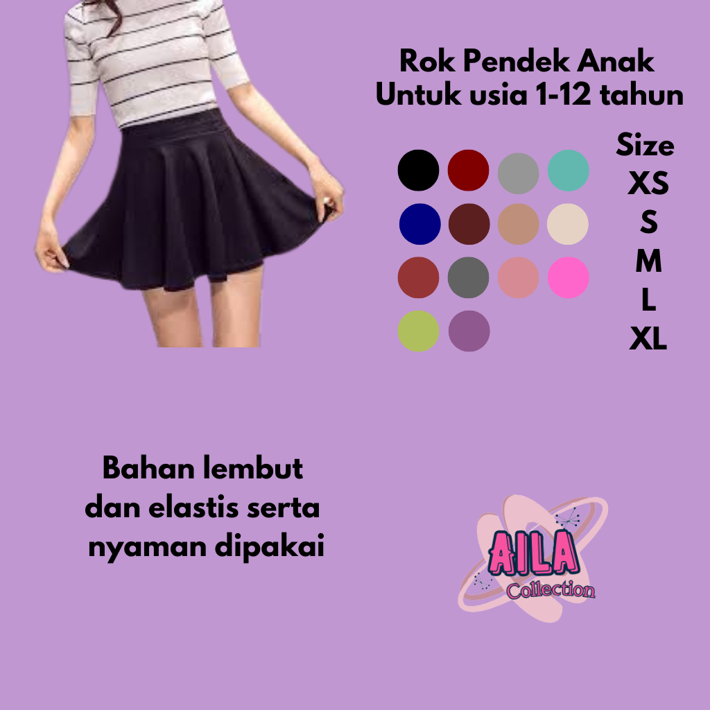 Jual Rok Anak pendek 1-12 tahun/rok olah raga/rok mini/rokanak ...