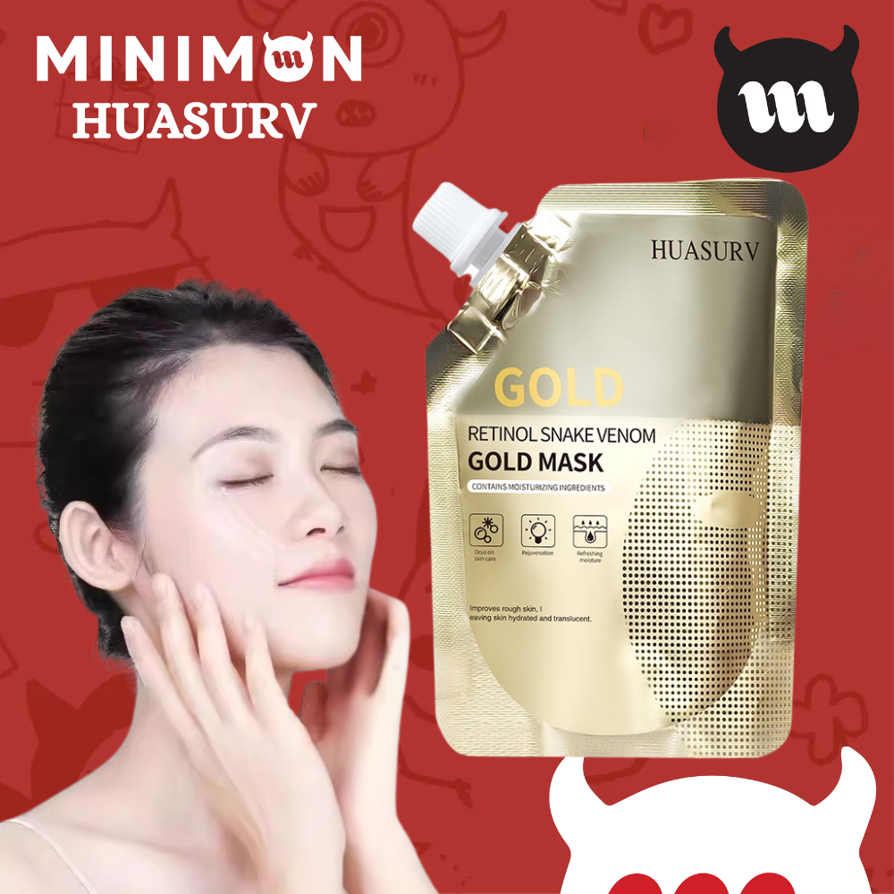 Jual masker wajah emas Huasuv Retinol snake venom gold mask Pemutihkan ...
